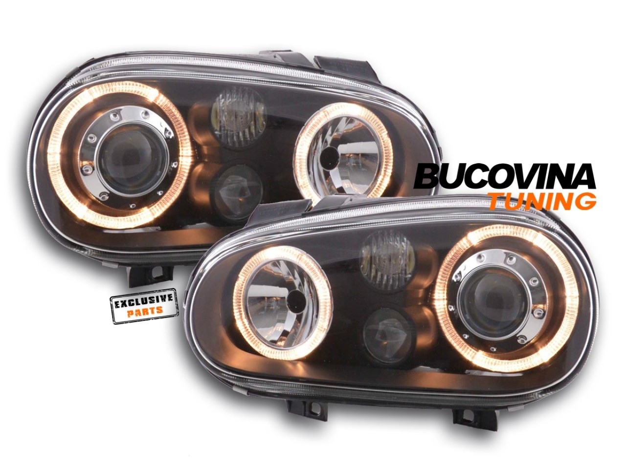 FARURI BLACK VW GOLF 4 ANGEL EYES #243867 FARURI BLACK VW GOLF 4 ANGEL EYES #243867