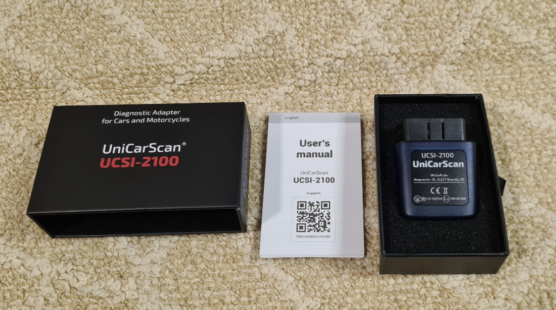 Unicarscan UCSI-2100, Android, IOS, Bimmercode, Bimmerlink, Motoscan ...